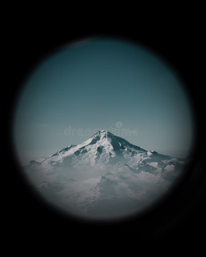 Scenic Shot of a Snowy Peak Seen through a Lens Stock Image - Image of ...