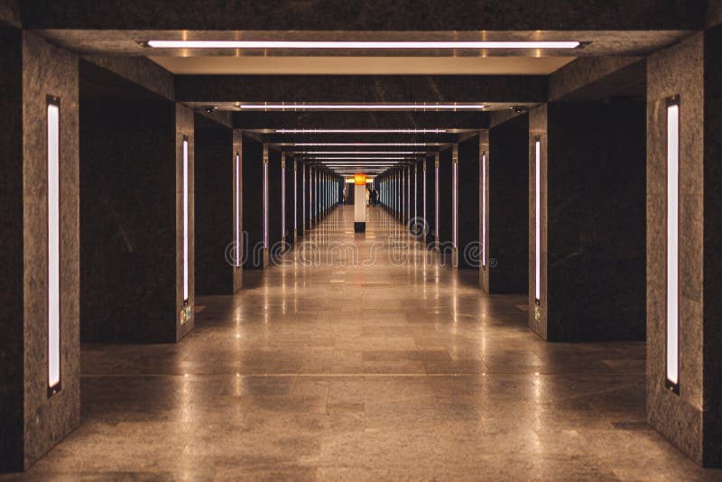 Scenic Shot of the Train Station Hall Way in Berlin Stock Photo - Image ...