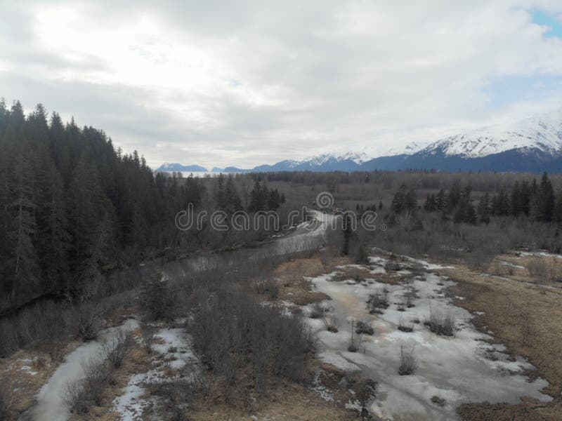 Scenic Spring Wilderness Area in Alaska Stock Photo - Image of ...