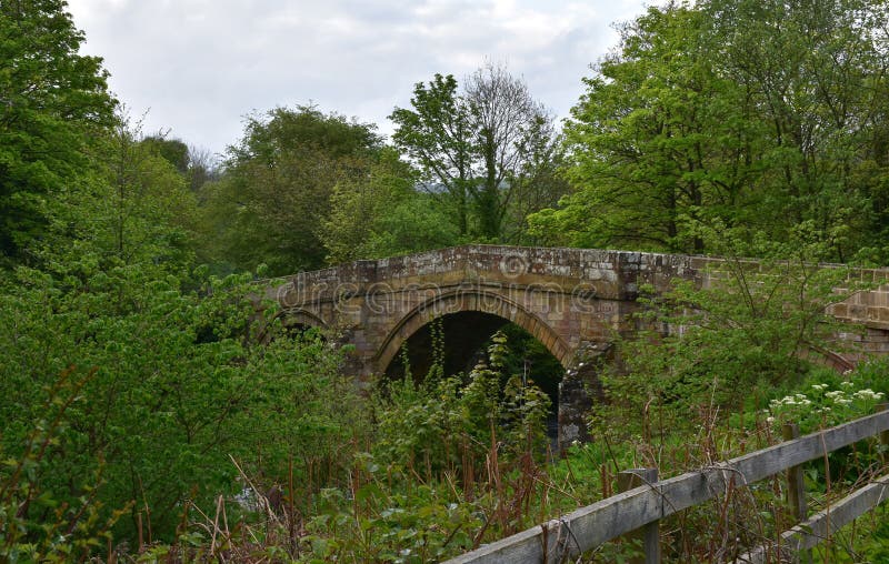 Scenic Stone Bridge with Archway in Britain on a Spring Day Stock Photo ...