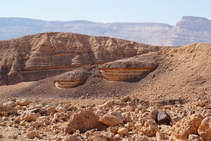 Scenic Striped Rocks in Stone Desert Stock Image - Image of colorful ...