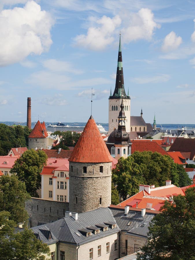 Scenic Summer Aerial Panorama of Tallinn Stock Photo - Image of scenery ...