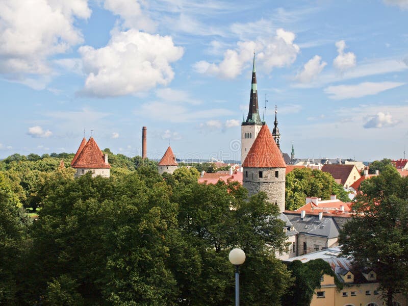 Scenic Summer Aerial Panorama of Tallinn Stock Photo - Image of ...
