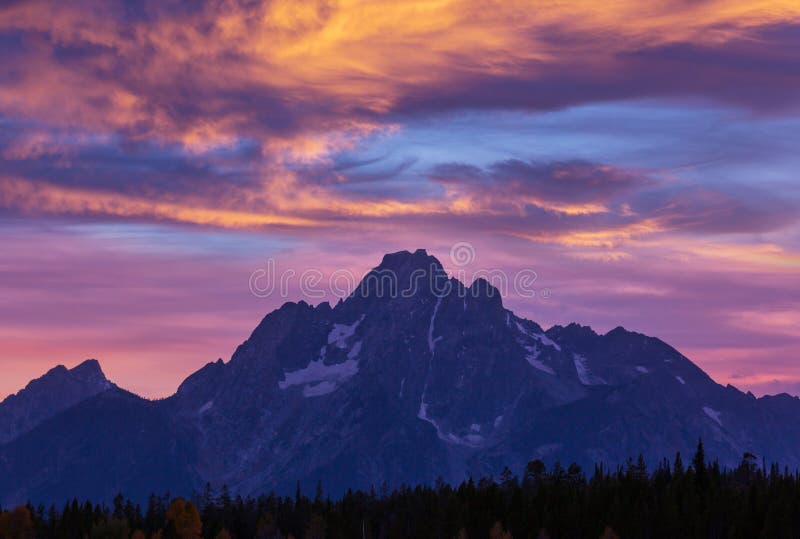 Mountains on sunset stock photo. Image of landscape - 209385482