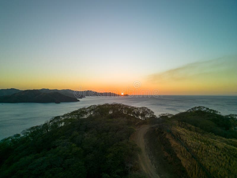Scenic Sunset View in Guanacaste, Costa Rica Stock Photo - Image of ...