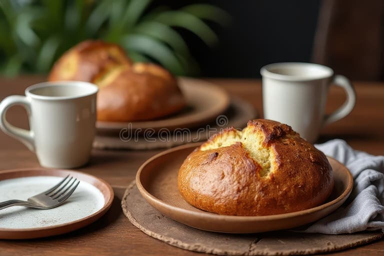 Scenic Tabletop Artisan Bread Display Stock Illustration - Illustration of bread, loaf: 376824174