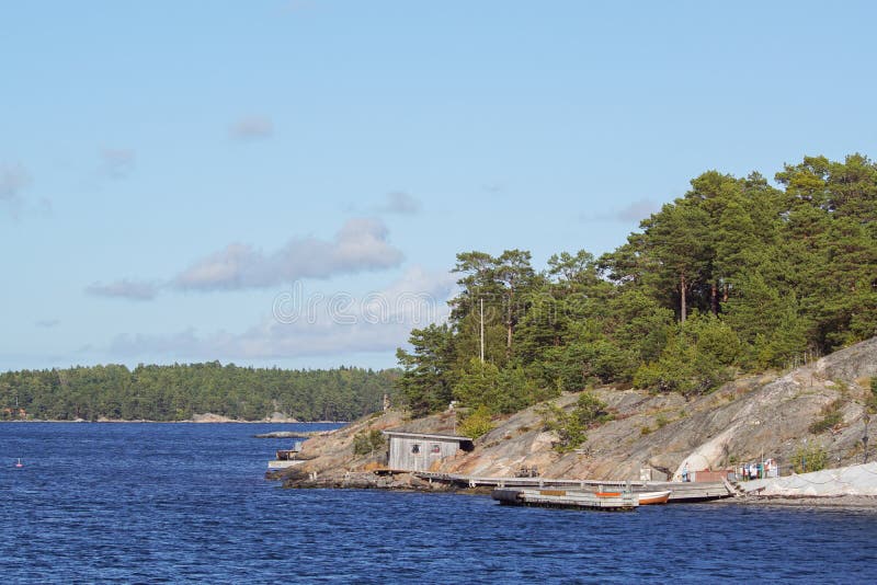 Scenic View of the Archipelago Gainst Sky Stock Image - Image of ...