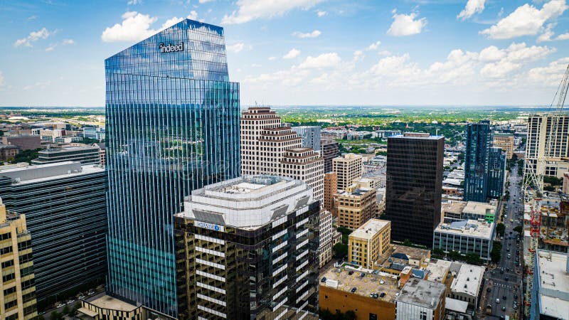 Scenic View of the Austin Skyline Featuring Modern High-rise Buildings ...