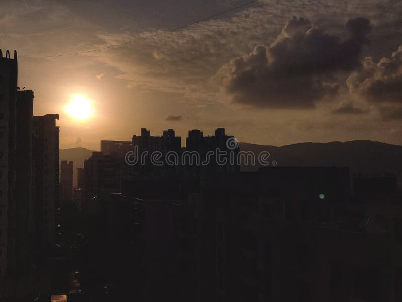 Scenic View from Balcony during Sunset. Summer Season Stock Image ...