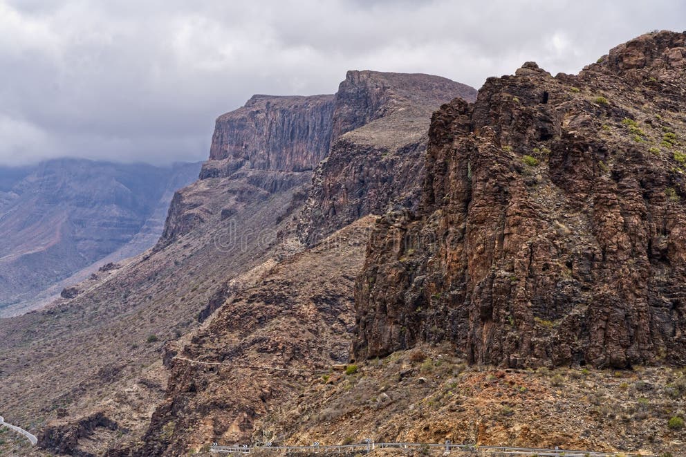 Scenic View of a Barren Mountain Range Stock Photo - Image of rugged ...