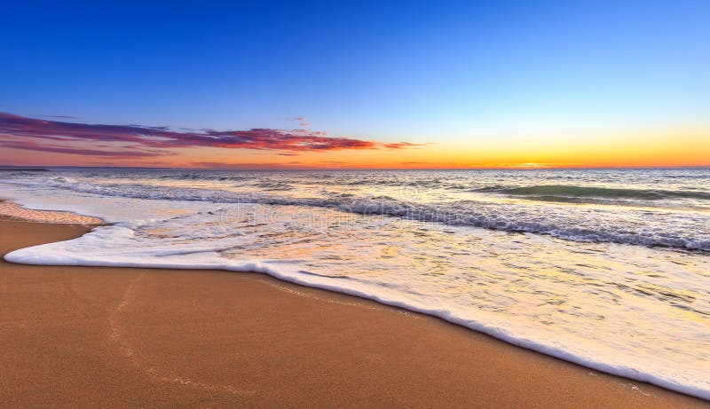 Scenic View of Beautiful Sunrise Above the Sea Stock Photo - Image of ...