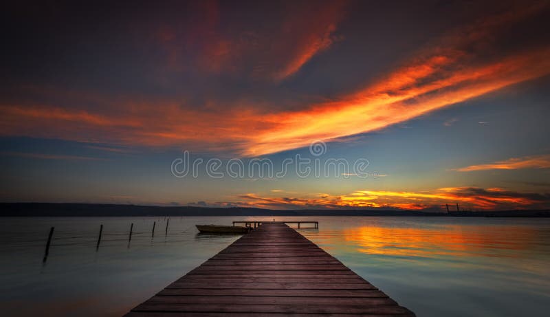 Scenic View of Beautiful Sunset. Stock Image - Image of dawn, florida ...