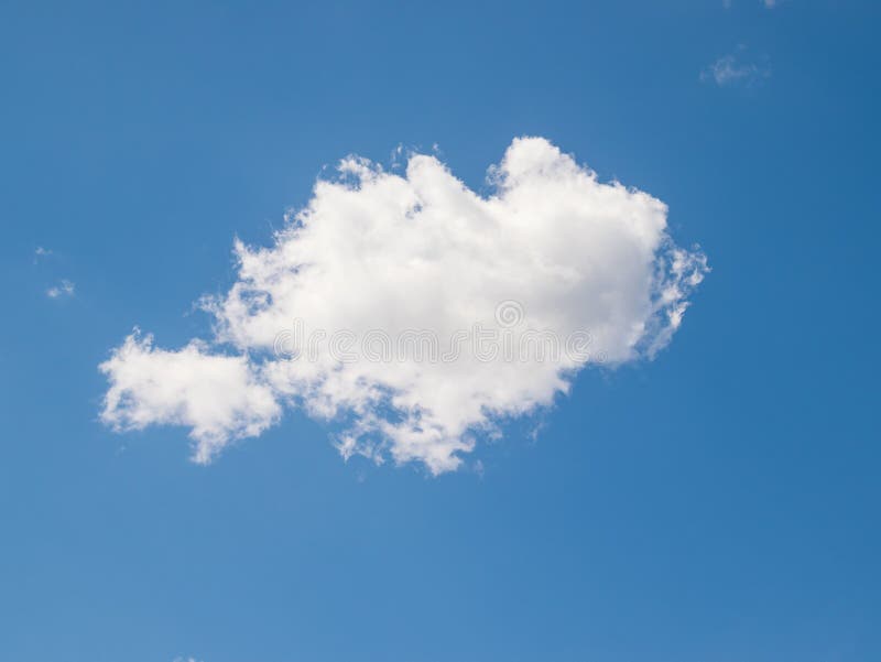 Scenic View of a Blue Sky with a Single White Cloud Stock Photo - Image ...