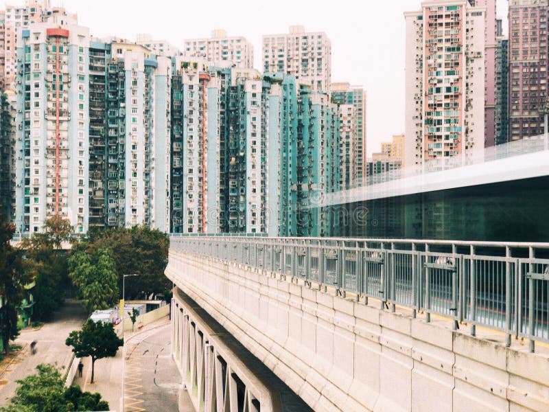 Scenic View of a Bridge with Modern Architecture Buildings on Daytime ...