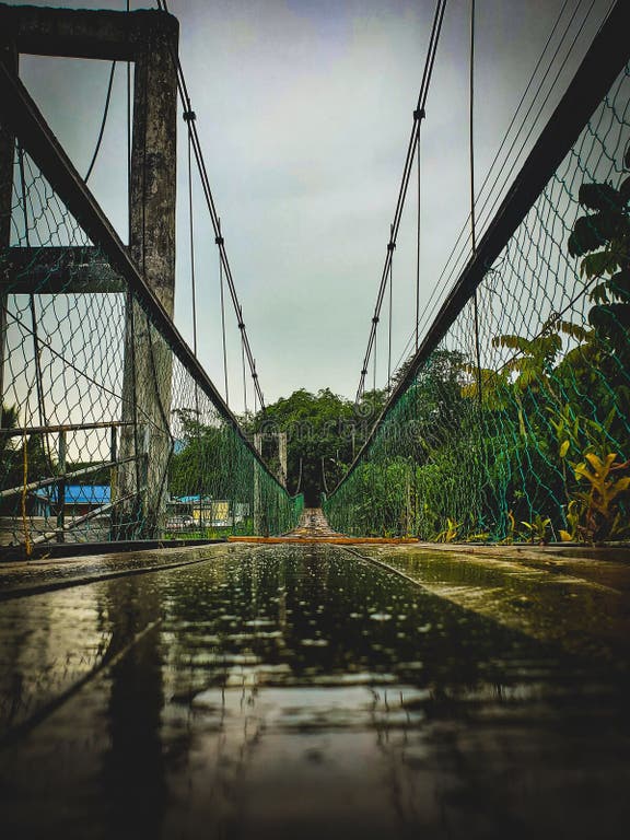 Scenic View of a Bridge after a Refreshing Morning Rain Stock Image ...