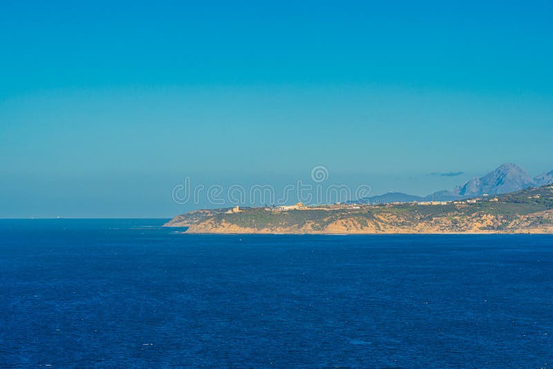 Scenic View of Cap Malabata in Tanger, Morocco Stock Photo - Image of ...