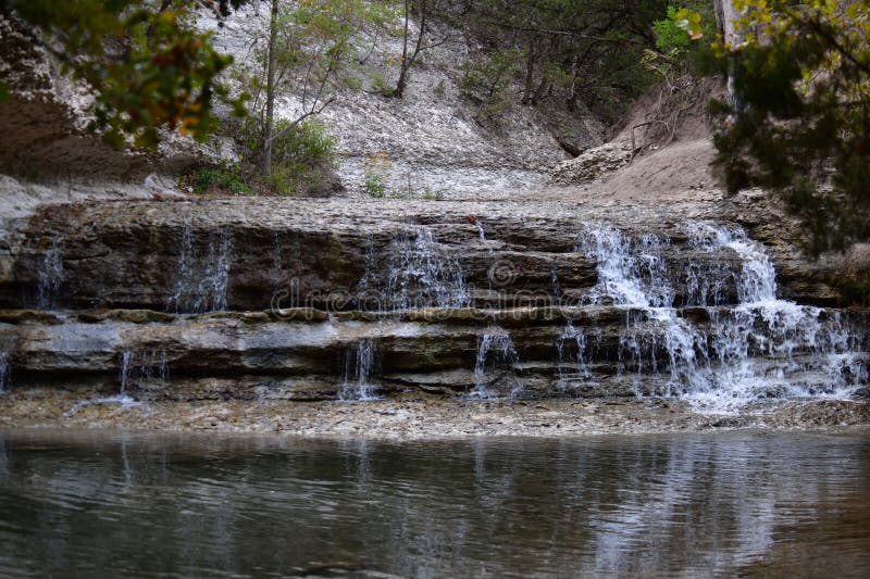 Scenic View of Chalk Ridge Falls Park in Texas, USA Stock Image - Image ...