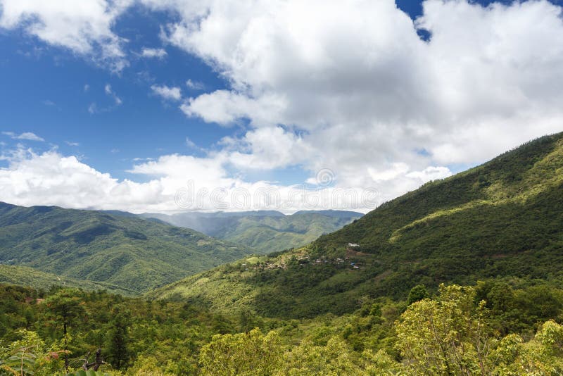 Scenic View, Chin Stae, Myanmar Stock Photo - Image of remote, cloud ...
