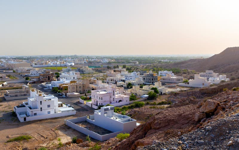 Scenic View of City of Qurayyat. Sultanate of Oman Stock Image - Image ...