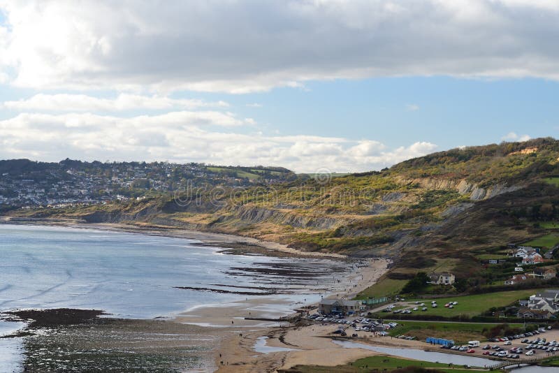 Charmouth in Dorset stock image. Image of coast, horizontal - 131536157