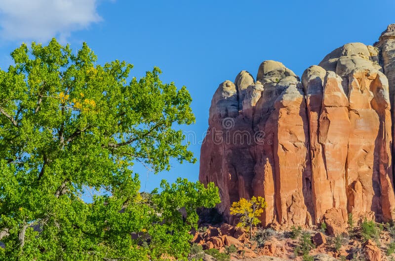 Walls of Rock in Ghost Ranch Stock Image - Image of landscape ...