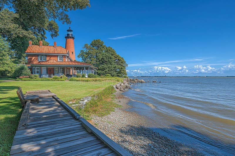 A Scenic View of the Currituck Lighthouse, Historic and Dramatic ...
