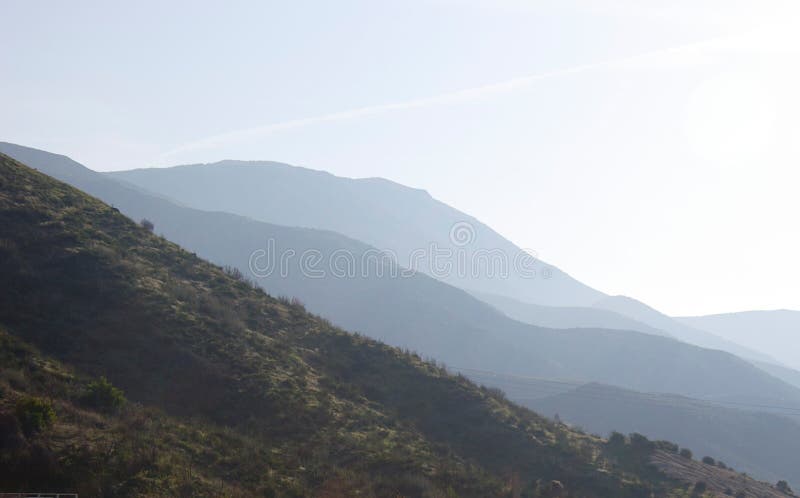 Distant Mountains and Lake stock image. Image of hills - 2791241