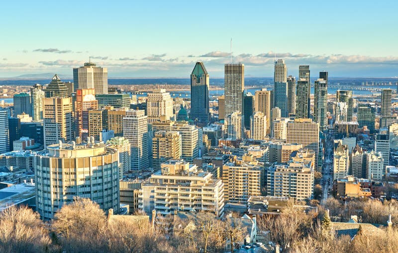 Scenic View of Downtown Montreal Stock Photo - Image of cityscape ...