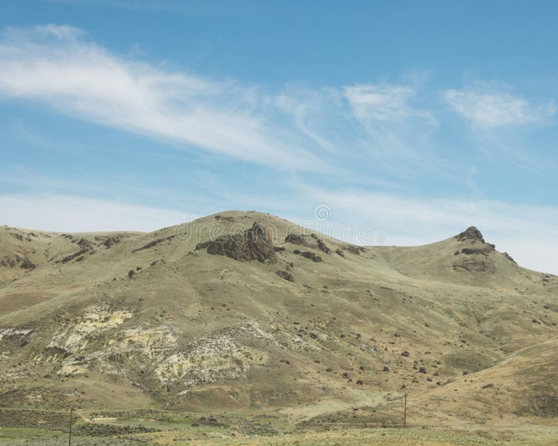 Scenic View of Dry Hills Under the Clear Sky Stock Image - Image of ...