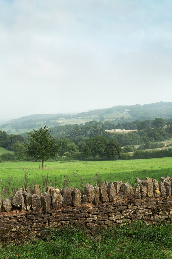 Scenic View of English Countryside Stock Photo - Image of cloudy ...