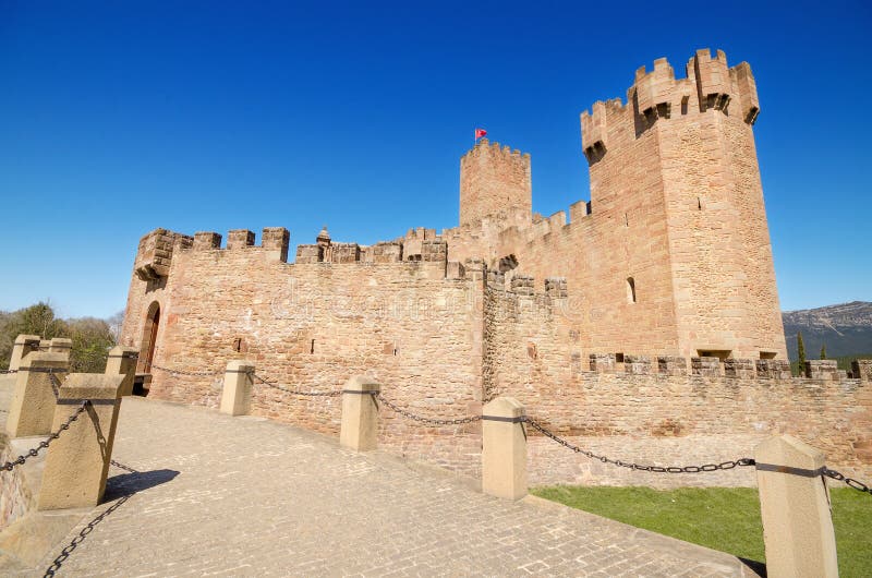 Scenic View of the Famous Javier Castle in Navarra, Spain. Stock Image ...