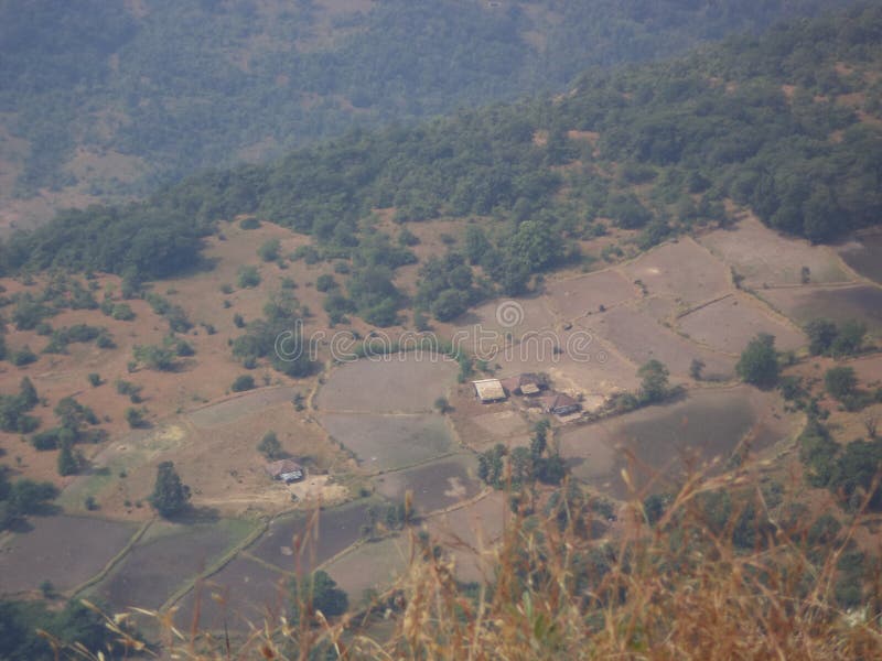 Scenic View of Farm Landscape in the Village Stock Photo - Image of ...