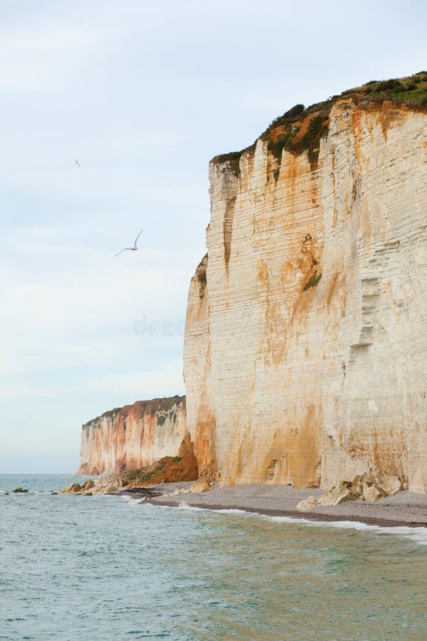 Scenic View of Grandes Dalles Cliffs Stock Photo - Image of famous ...