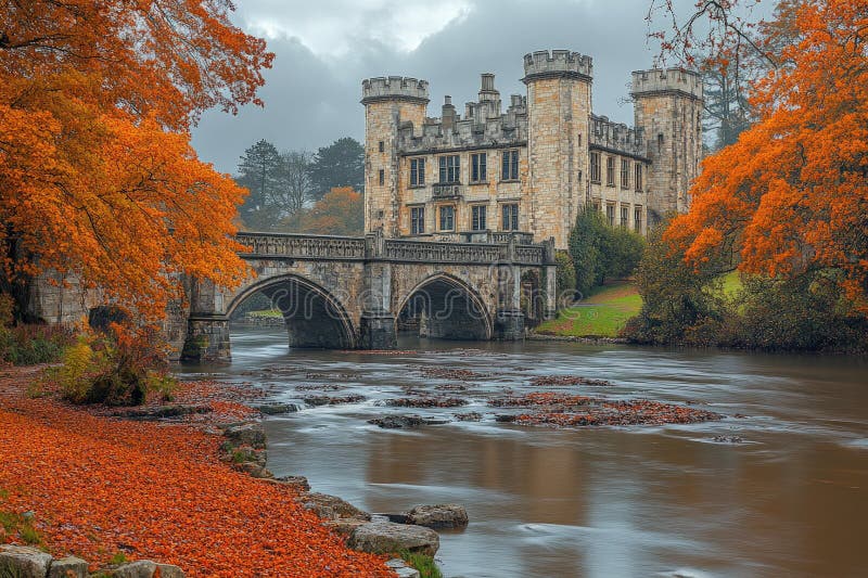 A Scenic View of Haddon Hall, Historic and Dramatic, Architectural ...