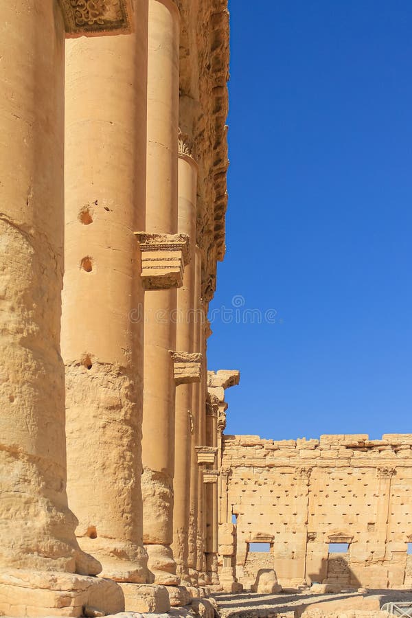 Ancient Architecture with Stone Columns and Historical Buildings in a ...
