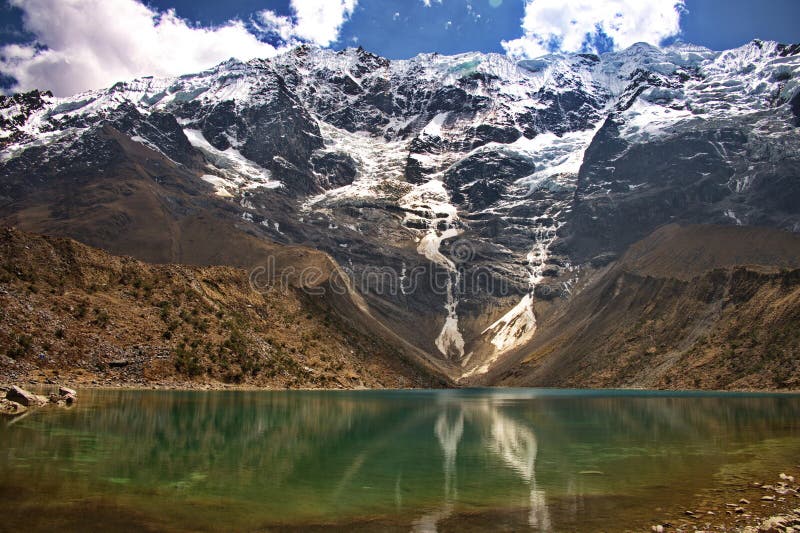 Scenic View of Humantay Lake Stock Image - Image of beauty, season ...