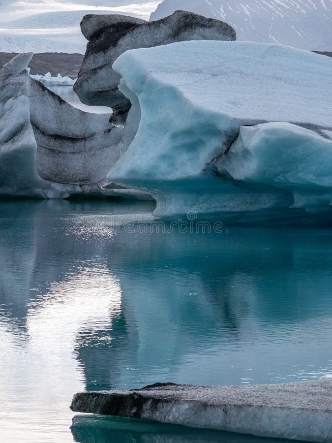 Scenic View of the Icebergs Melting in the Cold Water Stock Image ...