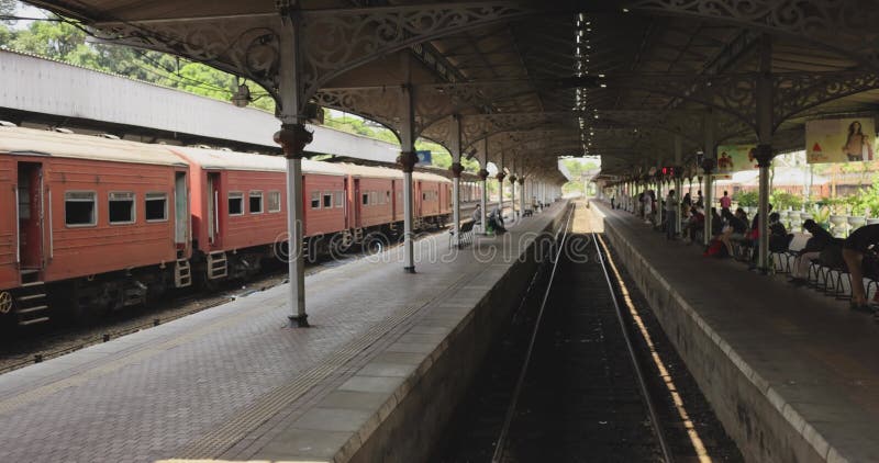 Scenic View of Kandy Train Station Platform in Sri Lanka Stock Footage ...
