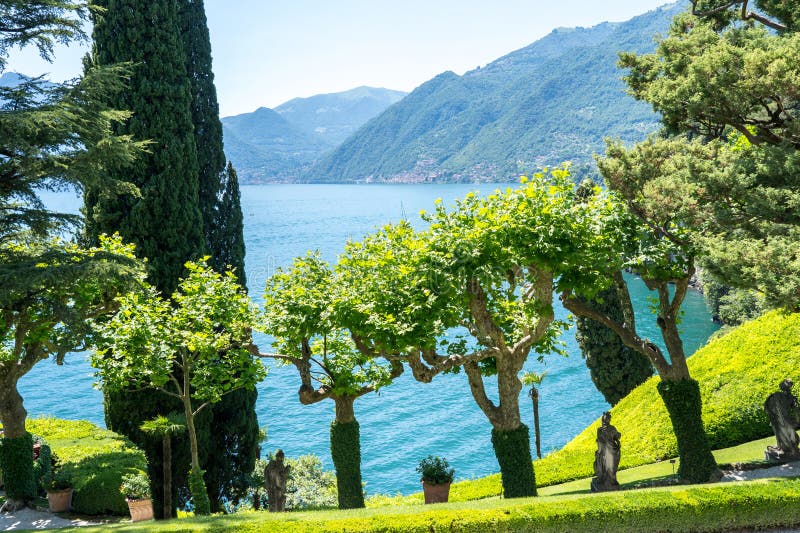 Scenic View of Lake Como, Italy Stock Image - Image of mountains, view ...