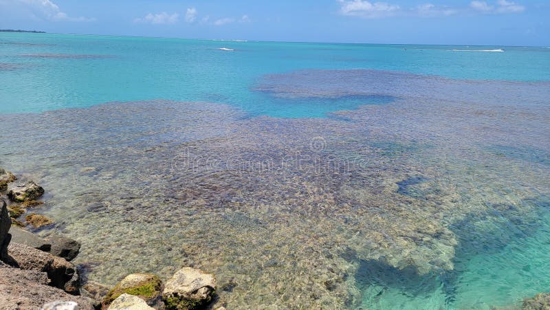 Scenic View of Luquillo Beach in Puerto Rico Stock Image - Image of ...