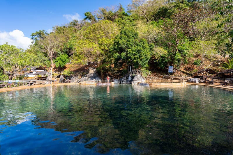 Scenic View of Maquinit Hot Spring, Philippines Stock Photo - Image of ...