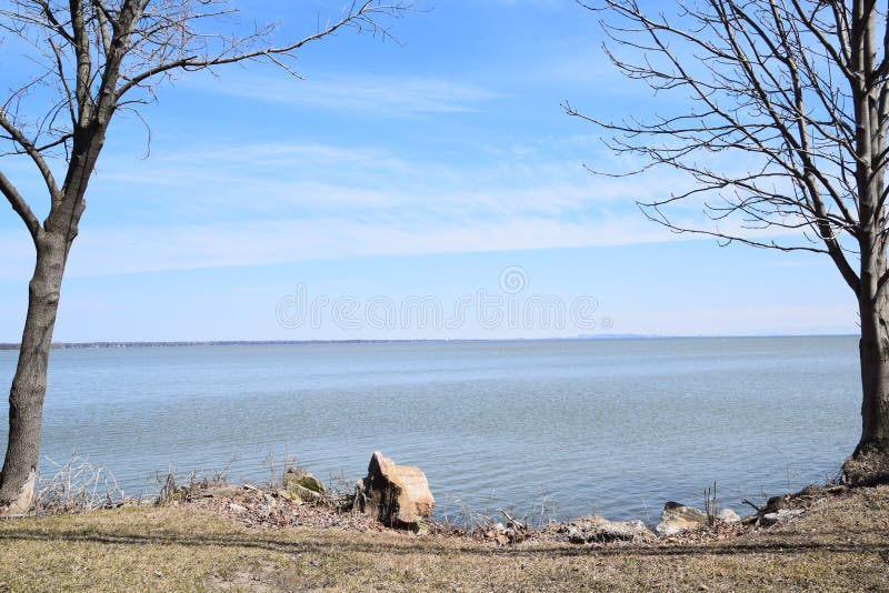 Scenic View of Montreal from Perrot Island Stock Image - Image of ...