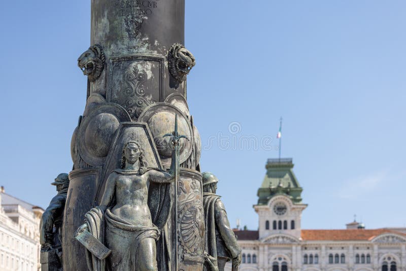 Scenic View of Monument Dedicated To Leonardo Manzi in Italy Stock ...