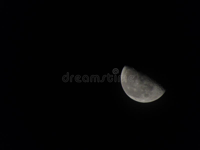 Scenic View of the Moon in the Night Sky Stock Photo - Image of ...