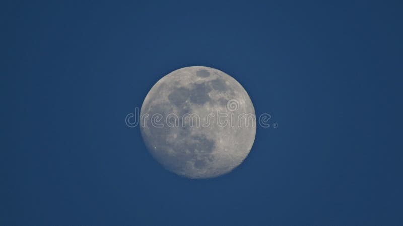 Scenic View of the Moon in the Night Sky Stock Image - Image of ...