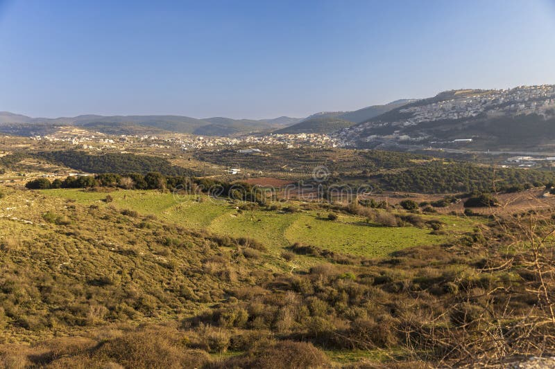 Scenic View from Mount Tabor, Stock Image - Image of israel, stone ...