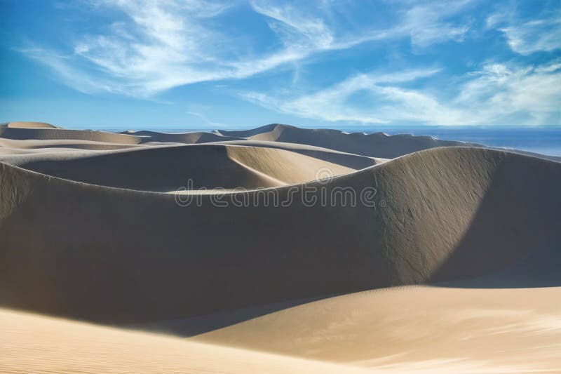 Scenic View of the Namib Desert Under a Blue Sky in Namibia Stock Image ...