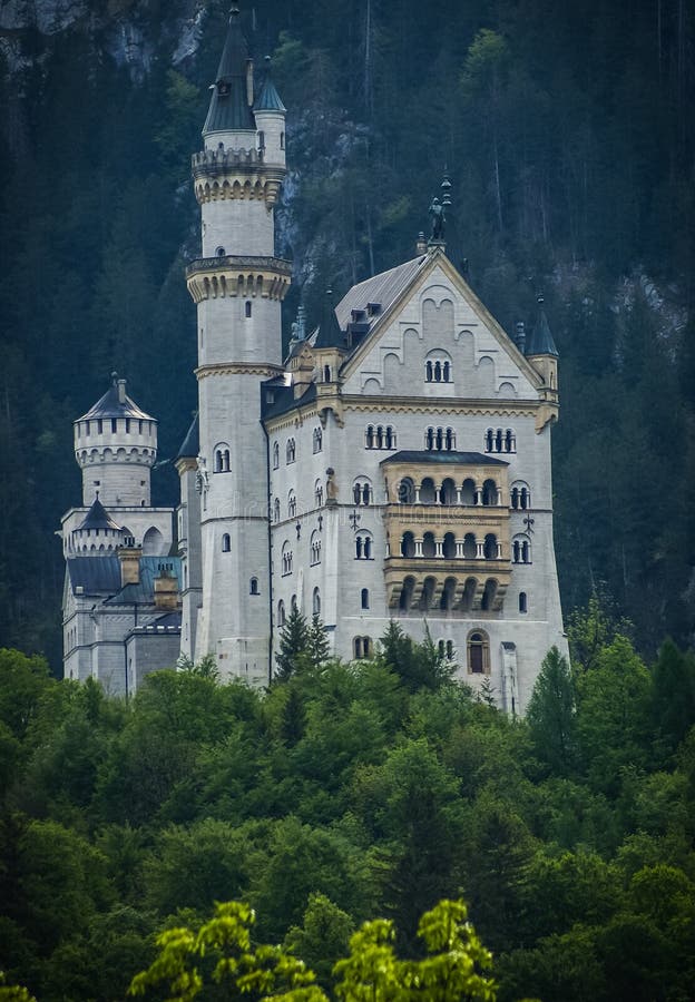 Scenic View of Neuschwanstein Castle in Bavaria Stock Image - Image of ...