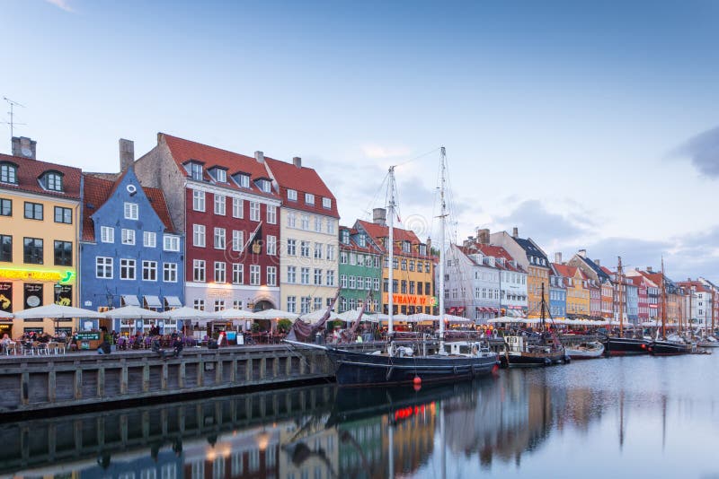 Scenic View Nyhavn, Copenhagen, Denmark Waterside Editorial Photo ...