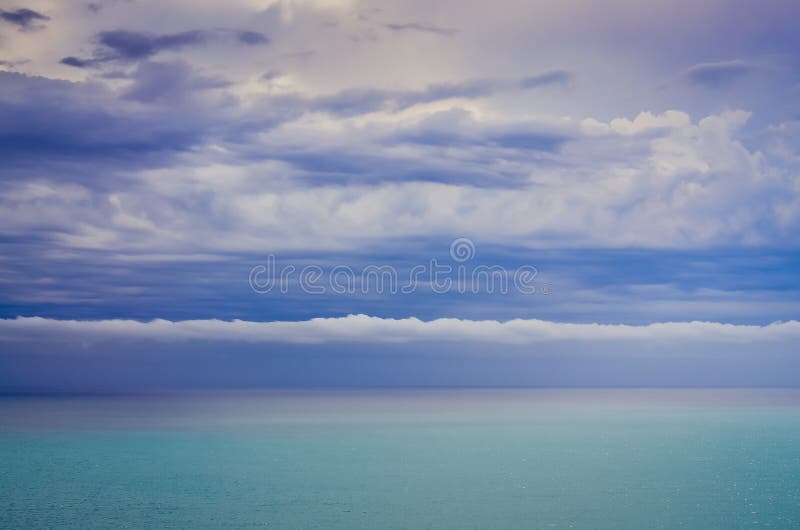 Scenic View of Ocean and Dramatic Cloudscape Stock Image - Image of ...